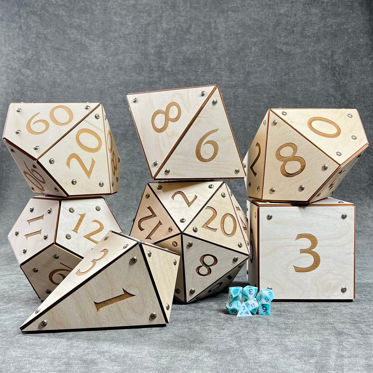 Set of 7 Giant Dice – Works of Whimsy Studios